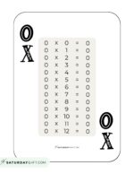 0 Times Table Chart - 10 Cute & Free Printables | SaturdayGift