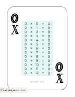 0 Times Table Chart - 10 Cute & Free Printables | SaturdayGift