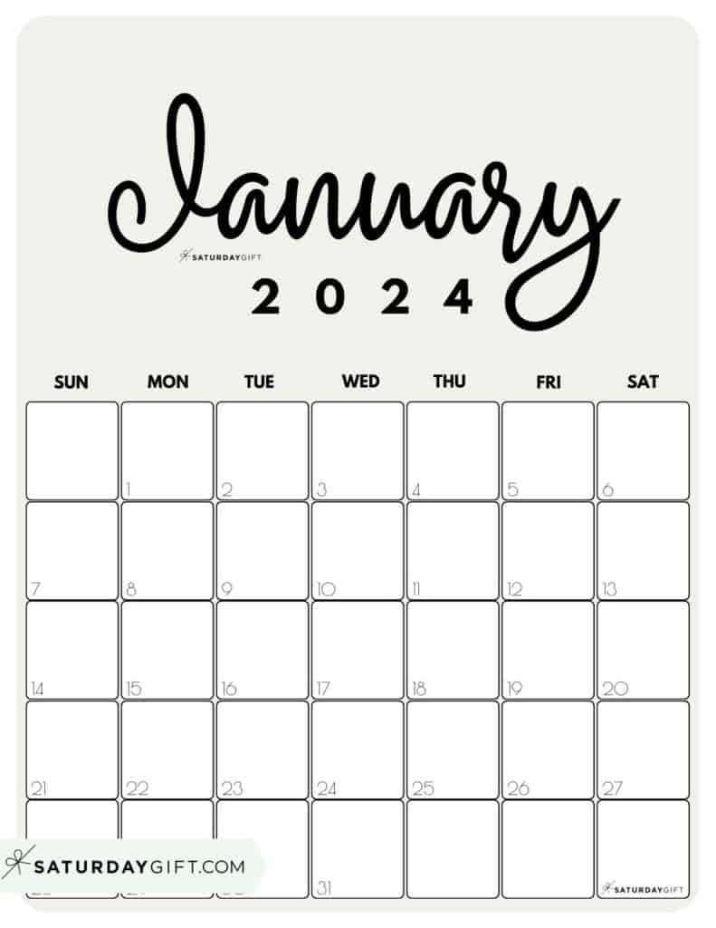 Free Printable Monthly Calendars 2024 In Cute Aesthetic Pastel Colors