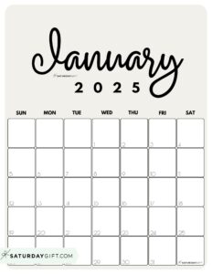 Free Printable Monthly Calendars 2025 in Cute & Aesthetic Pastel Colors