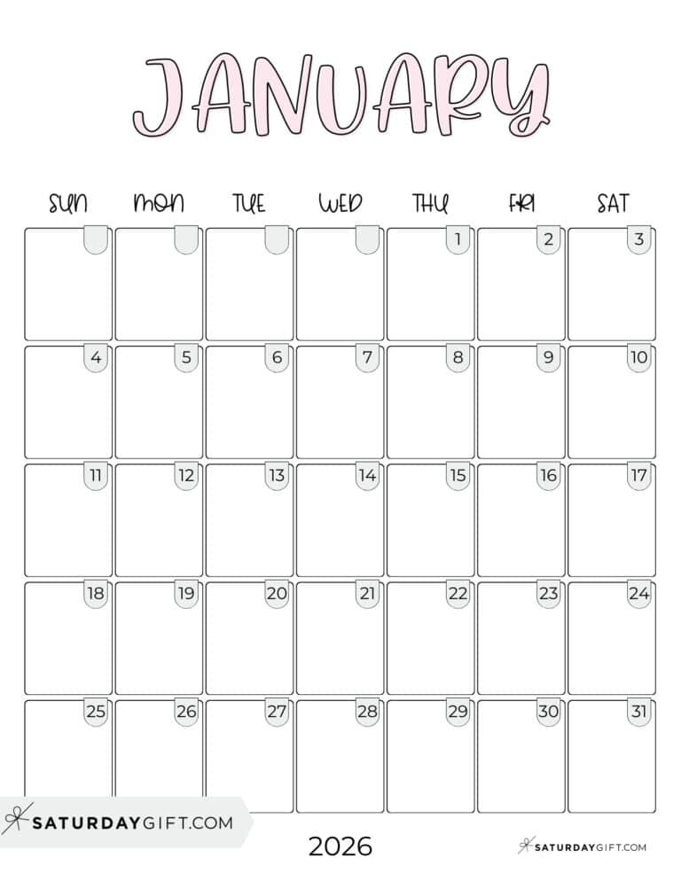 Cute 2026 Calendar Templates - Minimal Yet Adorable Printables