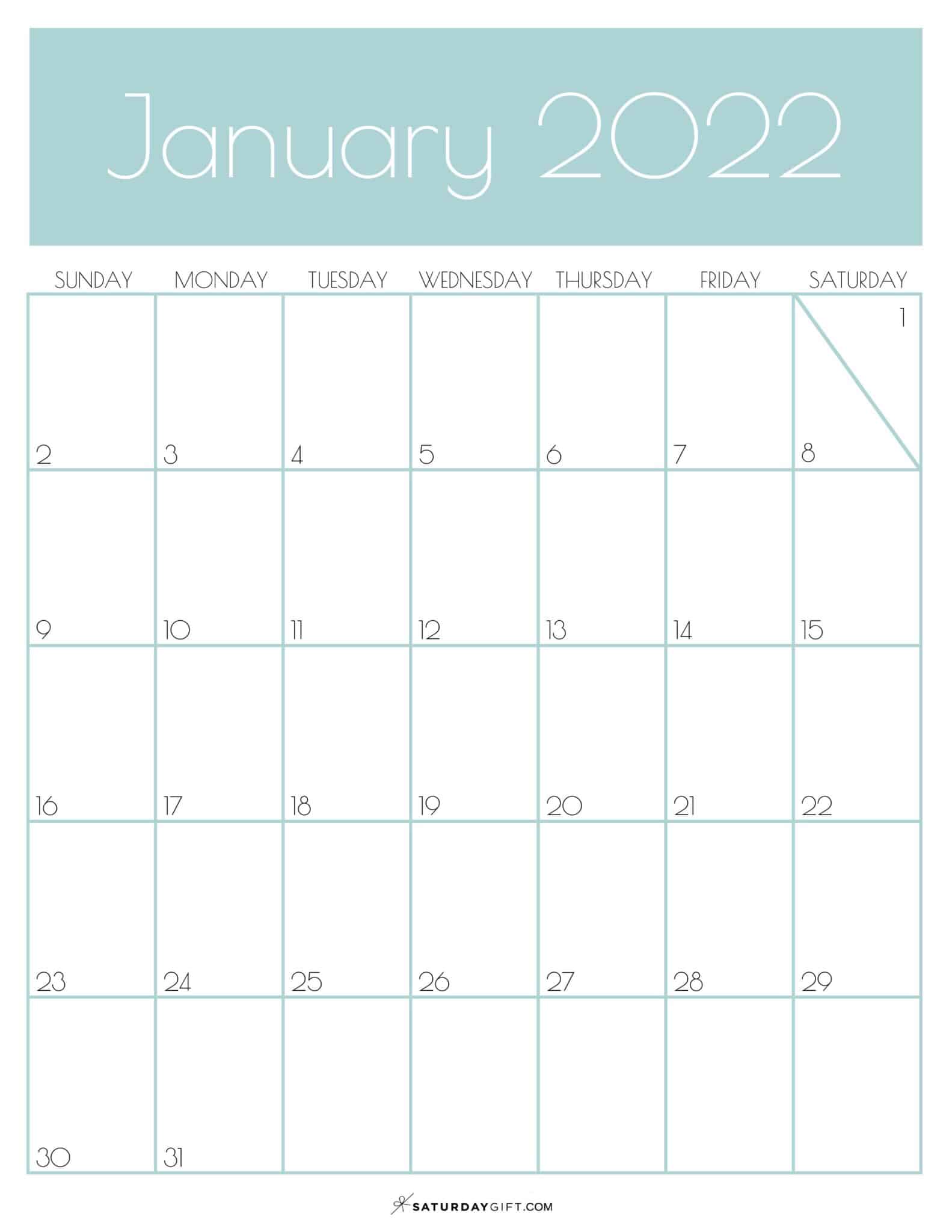 2022 Calendar – Free Printable Monthly Calendars (PDF)