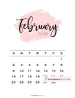 Pink Calendar 2025 - Cute & Free Printables | SaturdayGift