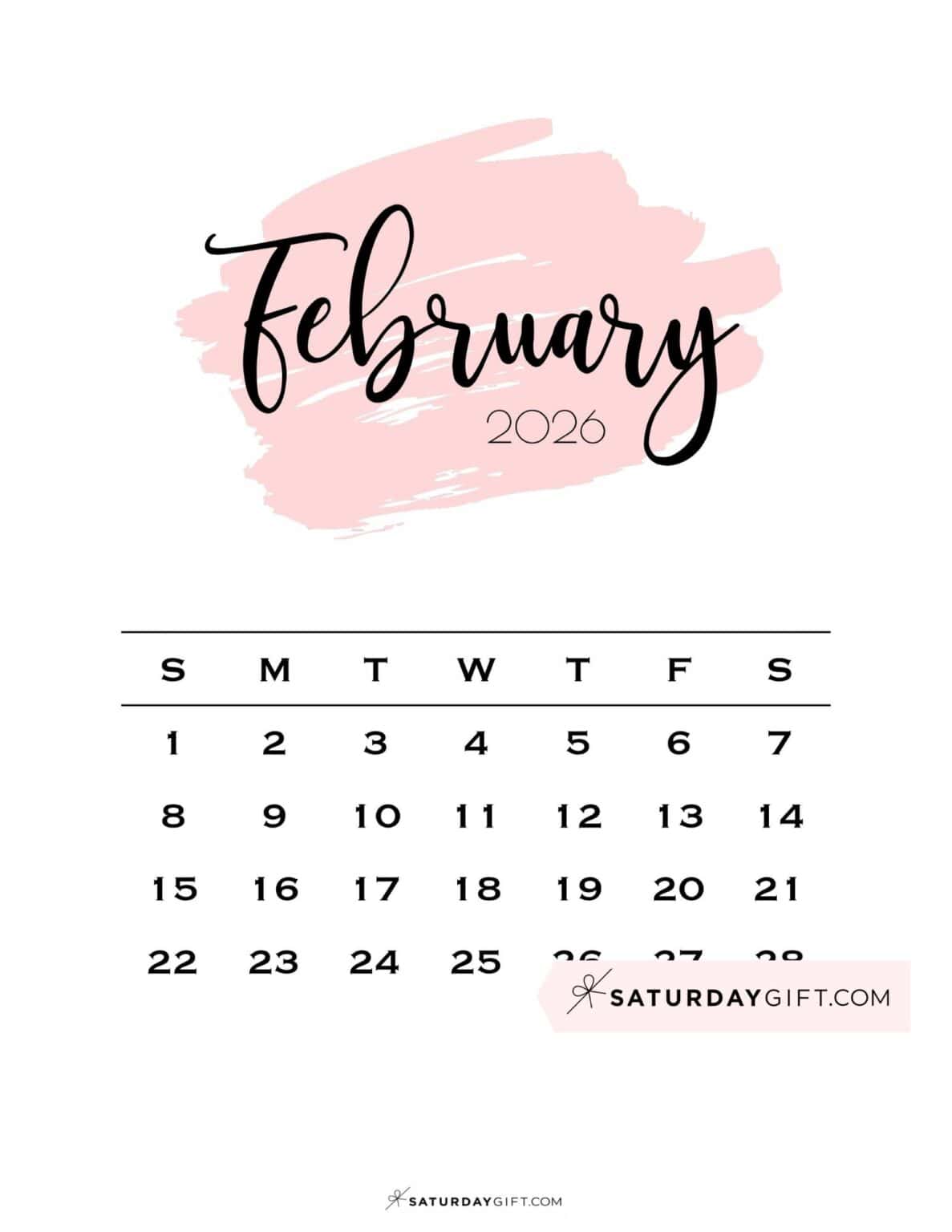 Printable Pink Calendars 2026 - Perfect for Home Office