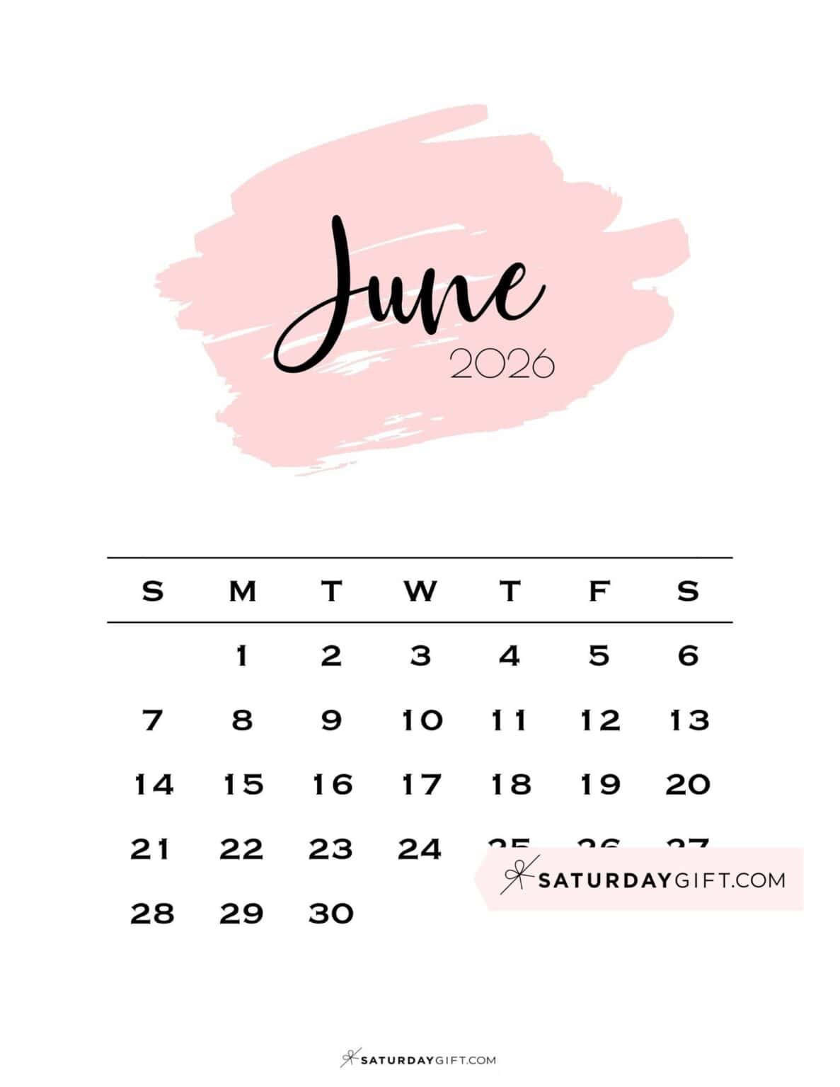 June 2026 Calendars - 23 Cute & FREE Printables