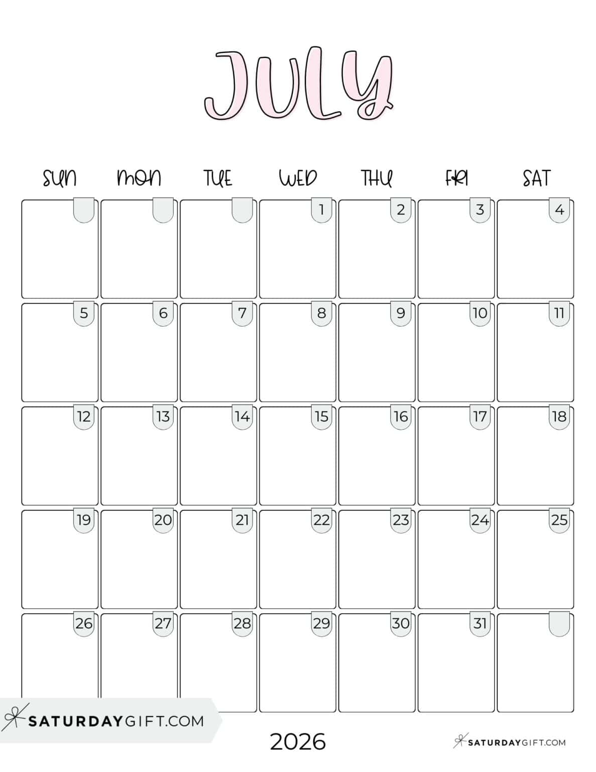 Cute 2026 Calendar Templates - Minimal Yet Adorable Printables