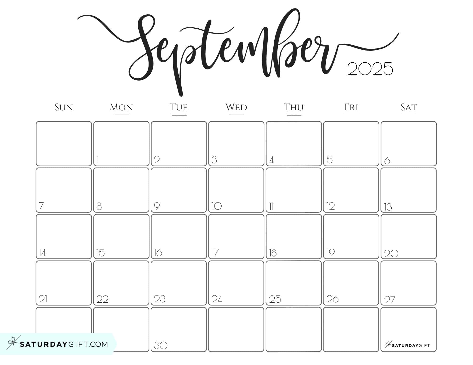 Elegant Printable Calendar 2025 by SaturdayGift - Readers' Favorite