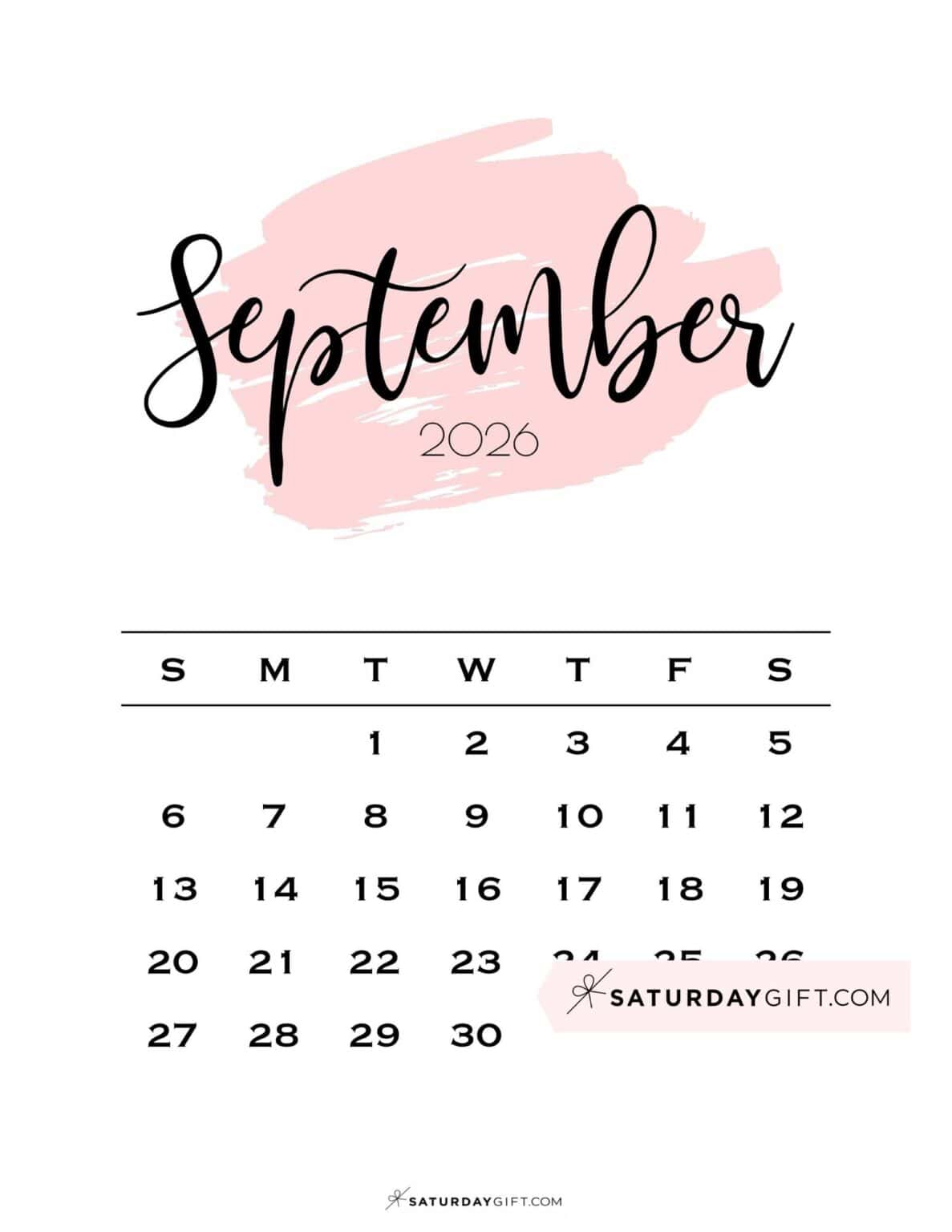 Printable Pink Calendars 2026 - Perfect for Home Office