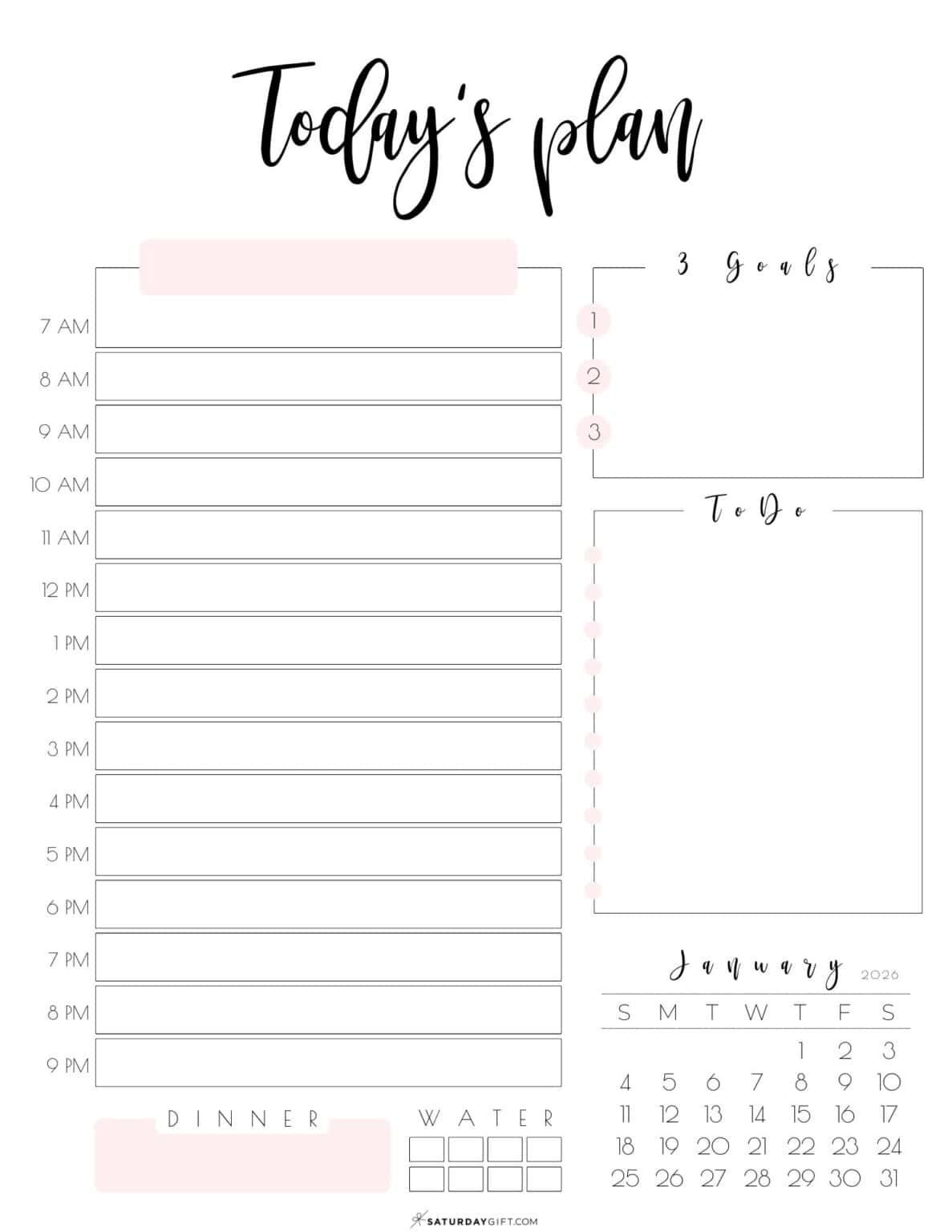 Today's Plan Printables for 2026 - 12 Cute Free Daily Planners