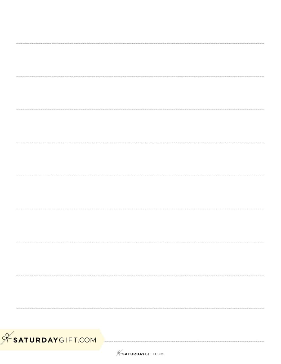 Lined Paper Printable Templates - 38 Free Printables | SaturdayGift