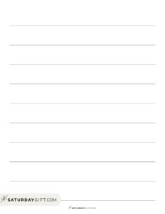 Lined Paper Printable Templates - 38 Free Printables | SaturdayGift