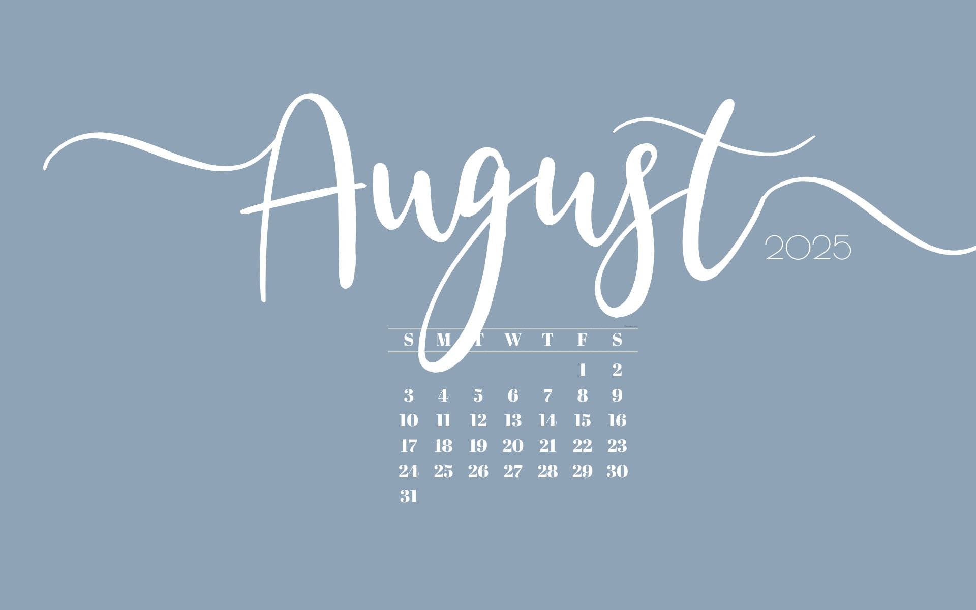 August Desktop Wallpaper - 21 Cute & Free August 2025 Calendar Backgrounds