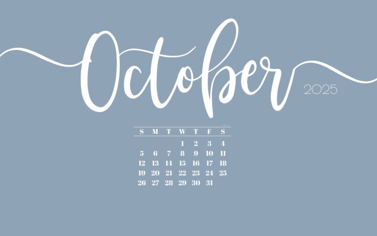 October Desktop Wallpaper - 21 Cute & Free October 2025 Calendar ...