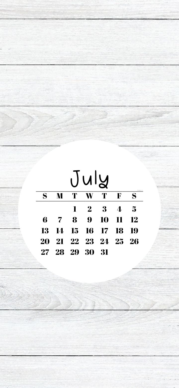 July 2025 Calendar Wallpaper - 38 Cute Backgrounds For Your iPhone