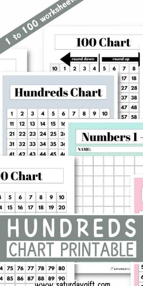 Hundreds Chart Printable - 19 Free Numbers 1 to 100 worksheets ...