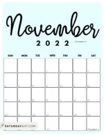 November Calendar - Cute (&Free) Printable November 2022 Calendars
