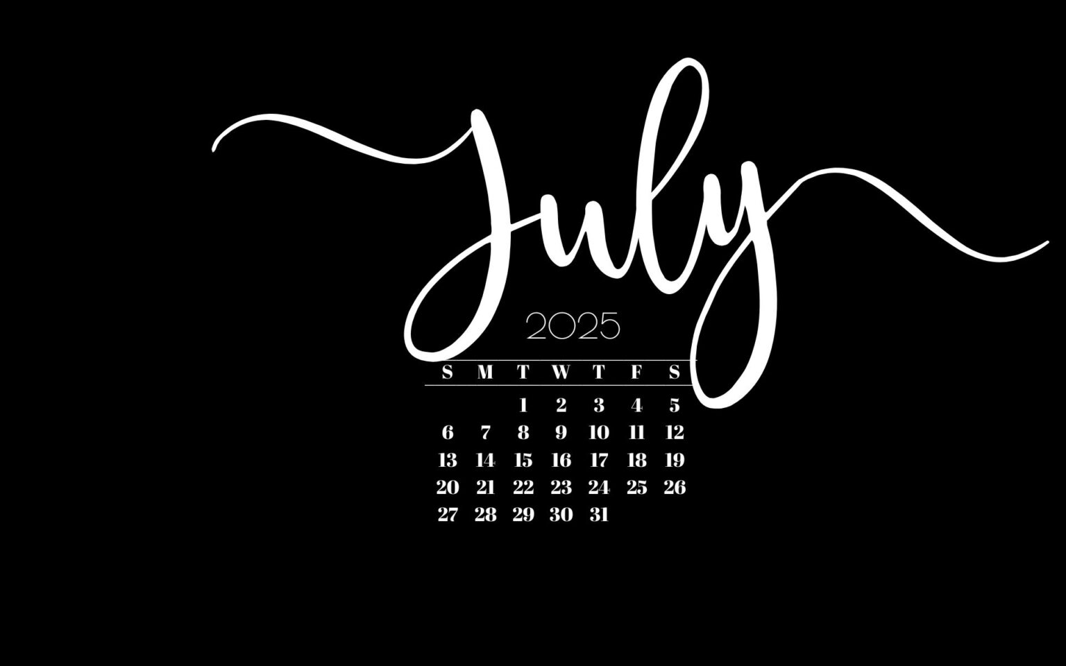 July Desktop Wallpaper - 21 Cute & Free July 2025 Calendar Backgrounds