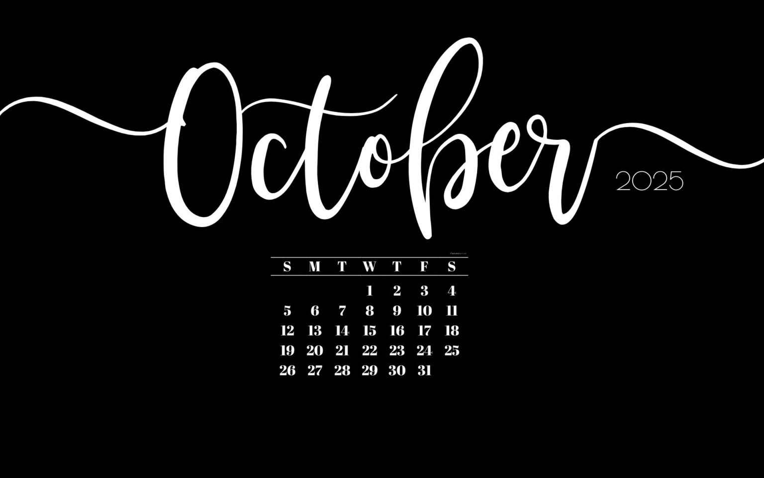 October Desktop Wallpaper - 21 Cute & Free October 2025 Calendar ...