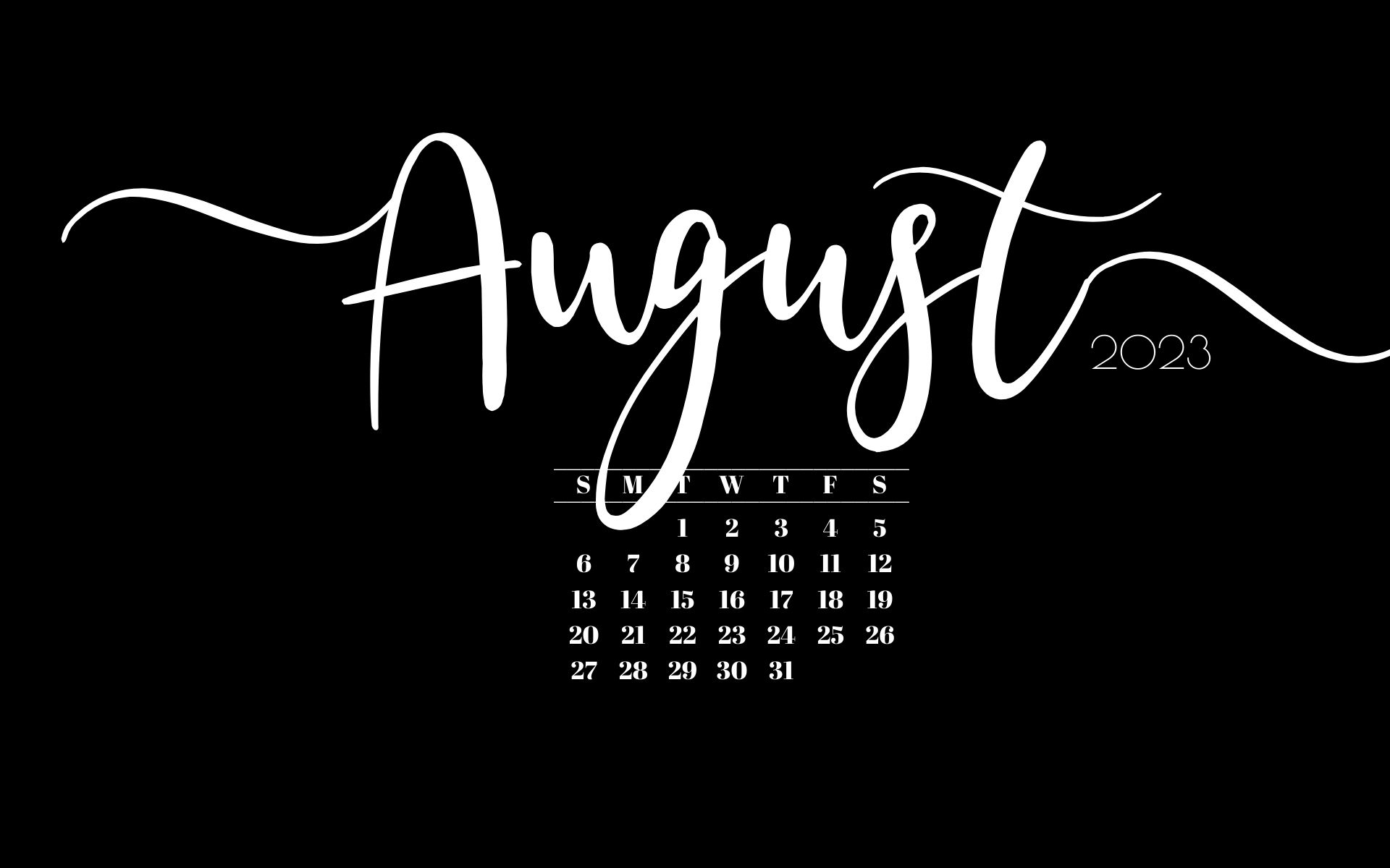 August Desktop Wallpaper - 21 Cute & Free August 2023 Calendar Backgrounds