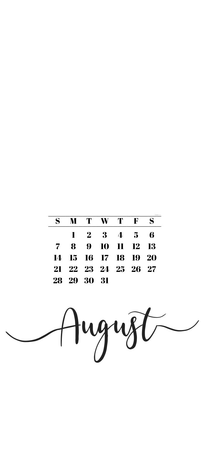 August 2022 Calendar Wallpaper - 38 Cute Backgrounds For Your iPhone
