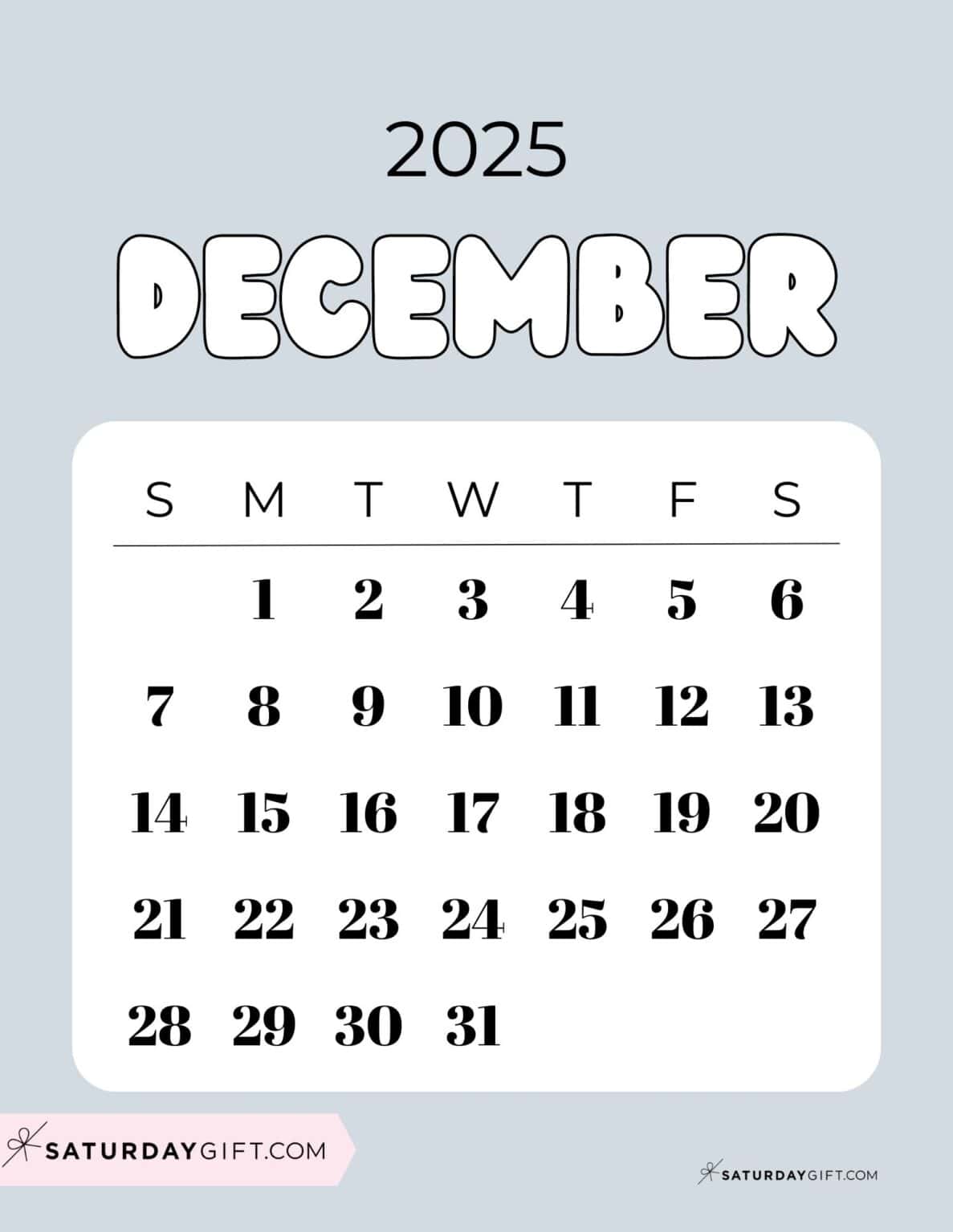 Cute Colorful Calendar Templates 2025 - Free Printables