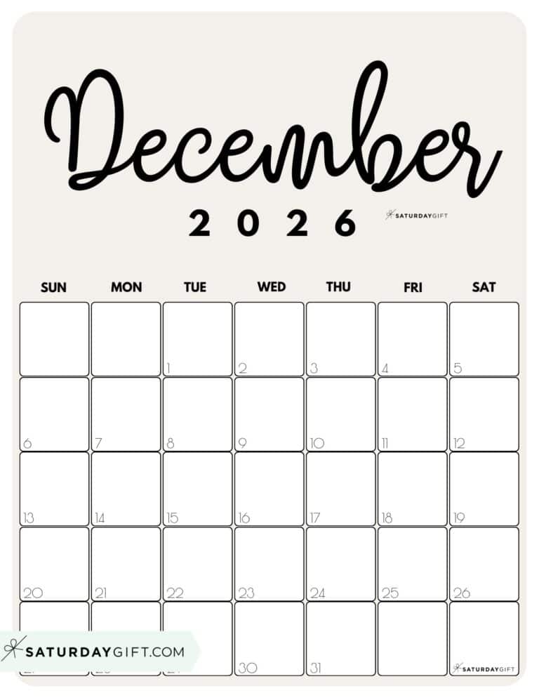 Pretty Pastel Calendars 2026 - Cute Free Printables