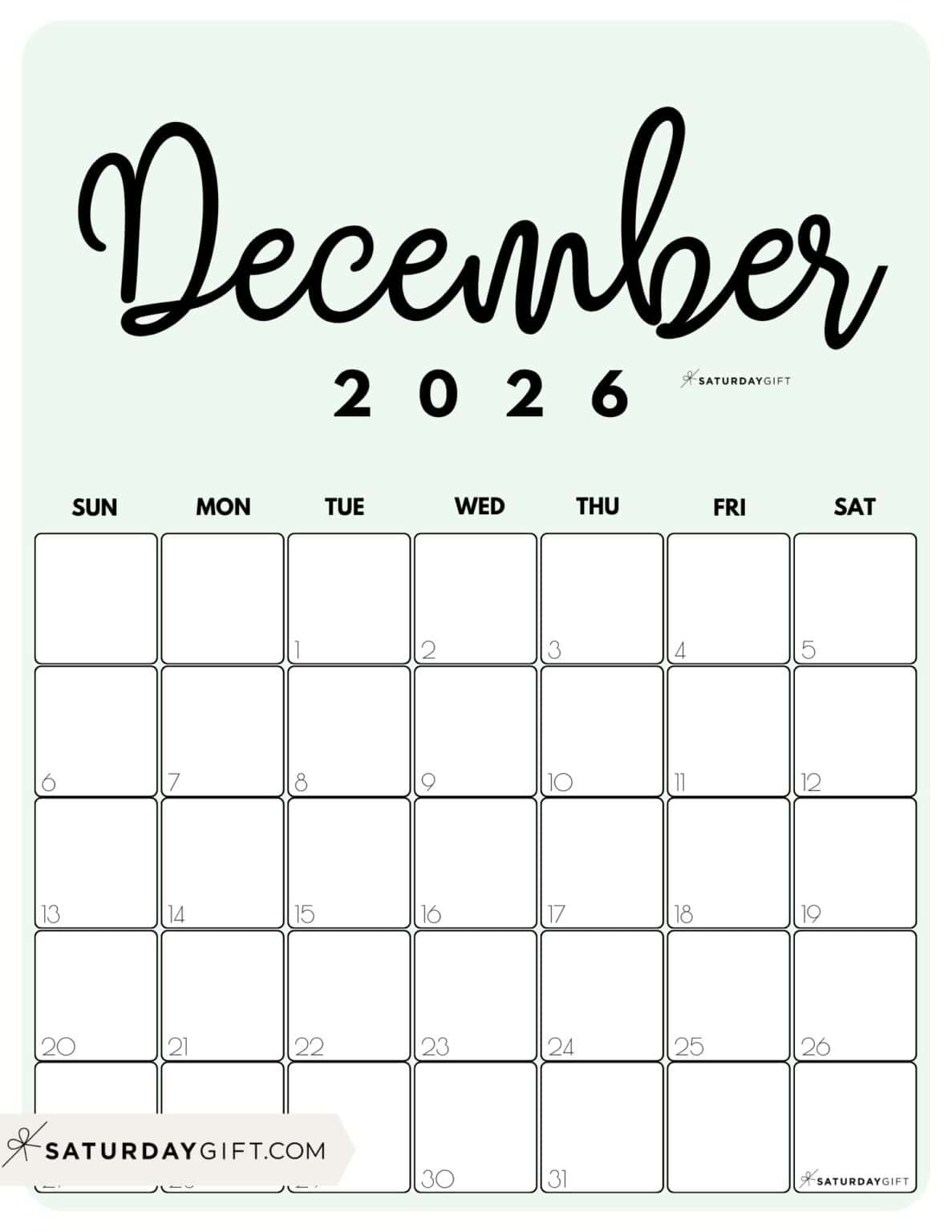 Pretty Pastel Calendars 2026 - Cute Free Printables