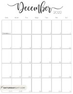 December Calendar - Cute (&Free) Printable December 2022 Calendars