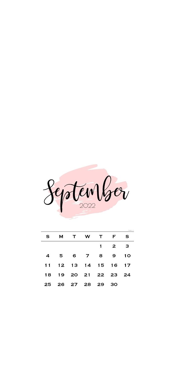 Free September 2022 Calendar Wallpaper - 38 Cute iPhone Backgrounds