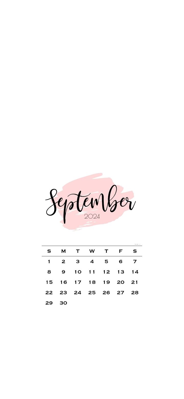September 2024 Calendar Wallpaper - 38 Cute iPhone Backgrounds