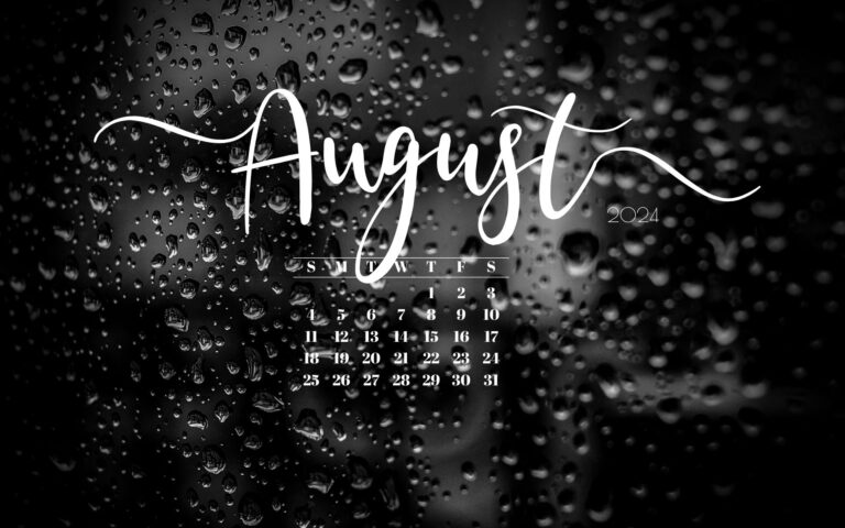 August Desktop Wallpaper - 21 Cute & Free August 2024 Calendar Backgrounds