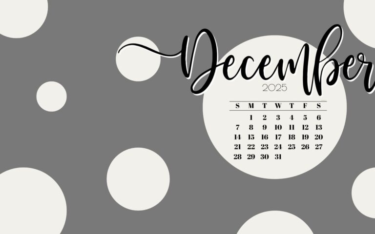 December Desktop Wallpaper - 21 Cute & Free December 2025 Calendar ...