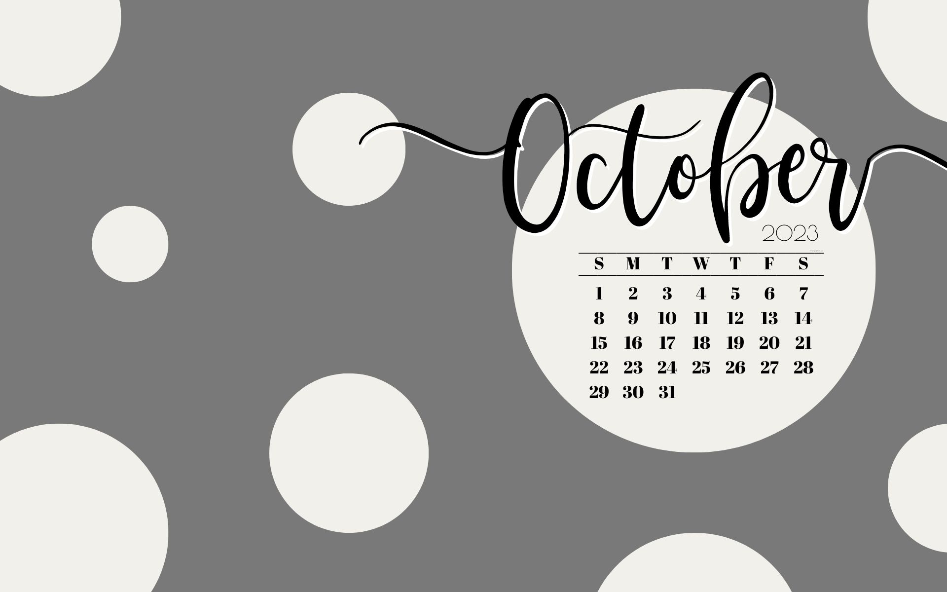 October Desktop Wallpaper - 21 Cute & Free October 2023 Calendar ...