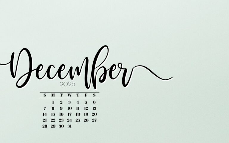 December Desktop Wallpaper - 21 Cute & Free December 2025 Calendar ...