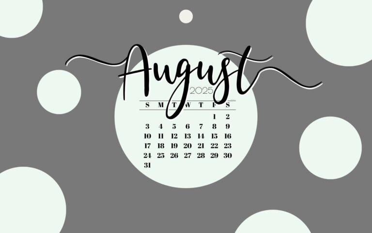 August Desktop Wallpaper - 21 Cute & Free August 2025 Calendar Backgrounds