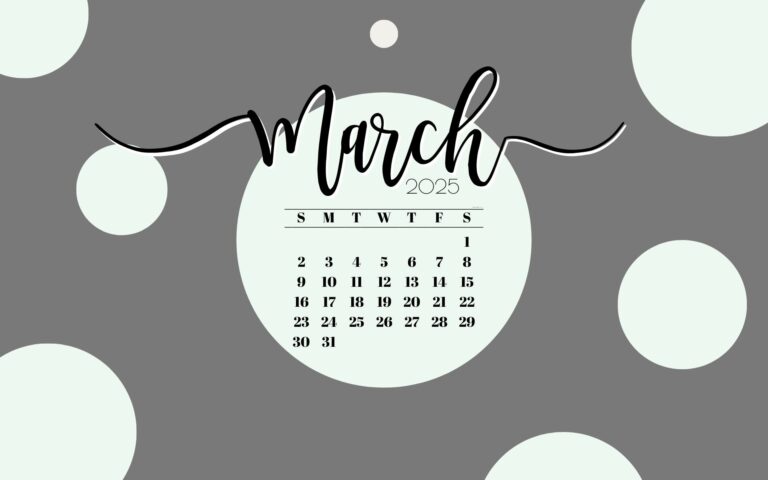March Desktop Wallpaper - 21 Cute & Free March 2025 Calendar Backgrounds