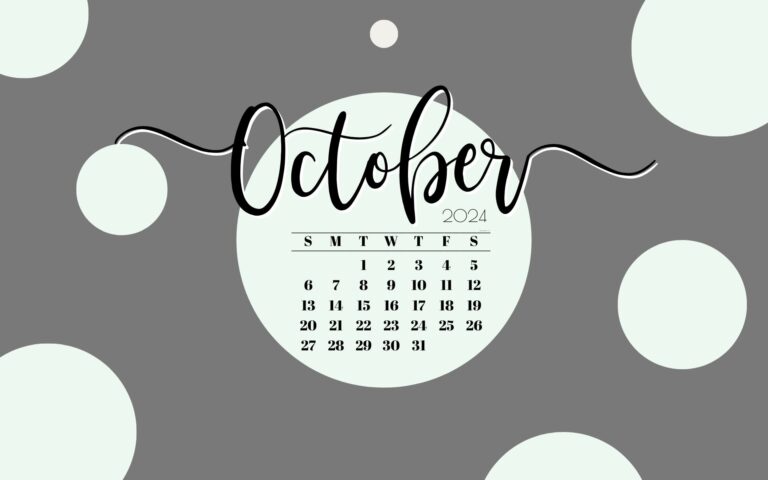 October Desktop Wallpaper - 21 Cute & Free October 2024 Calendar ...