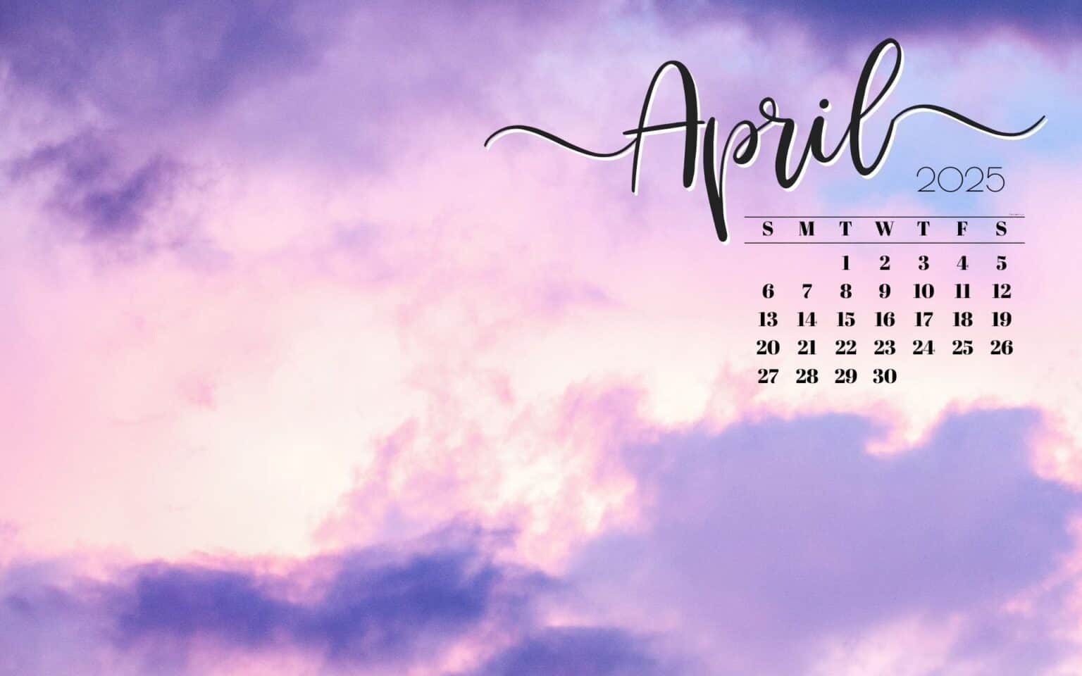 April Desktop Wallpaper - 21 Cute & Free April 2025 Calendar Backgrounds
