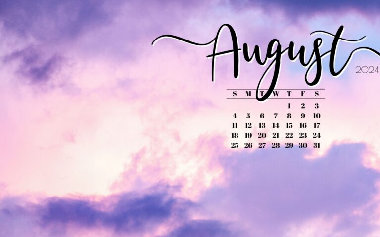 August Desktop Wallpaper - 21 Cute & Free August 2024 Calendar Backgrounds