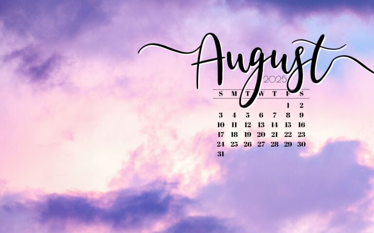 August Desktop Wallpaper - 21 Cute & Free August 2025 Calendar Backgrounds
