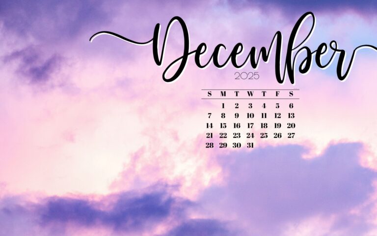 December Desktop Wallpaper - 21 Cute & Free December 2025 Calendar ...