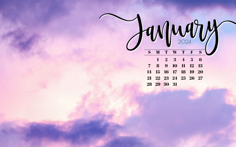 January Desktop Wallpaper - 21 Cute & Free January 2024 Calendar ...
