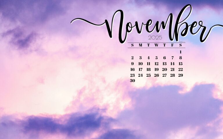 November Desktop Wallpaper - 21 Cute & Free November 2025 Calendar ...