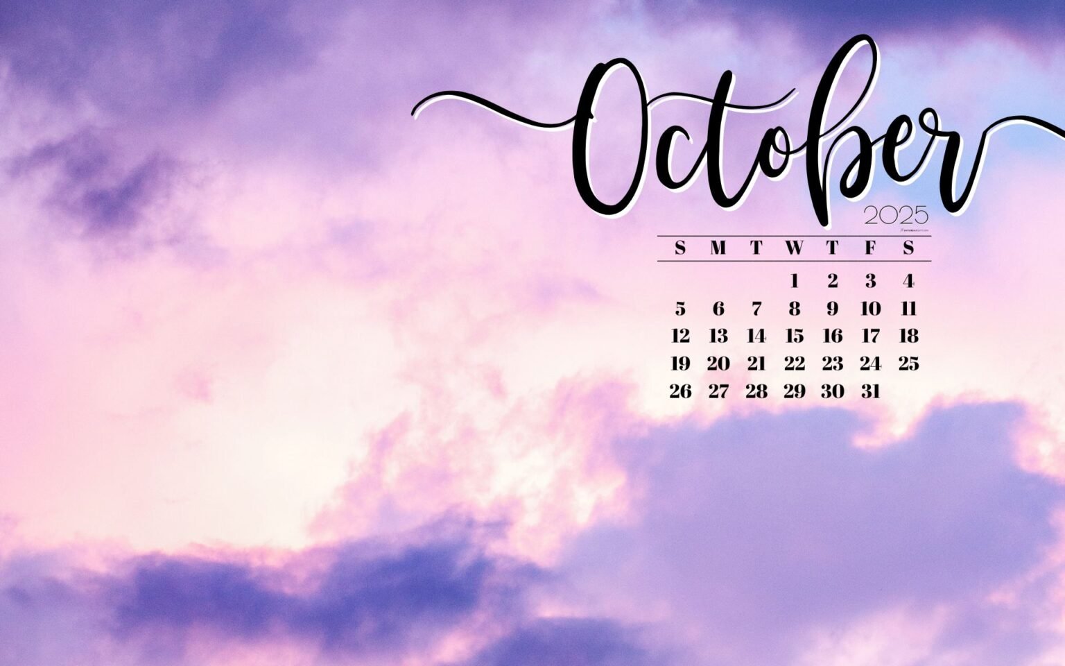 October Desktop Wallpaper - 21 Cute & Free October 2025 Calendar ...
