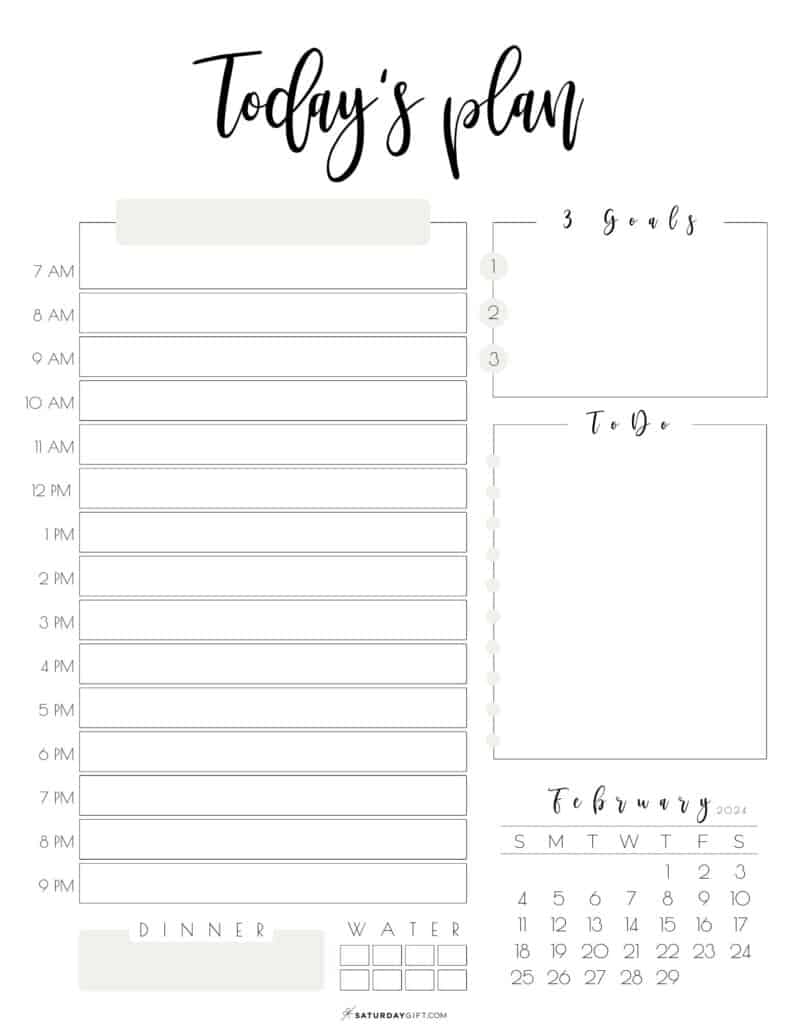 Today's Plan Printable - 12 Cute & Free Today's Plan of Action ...