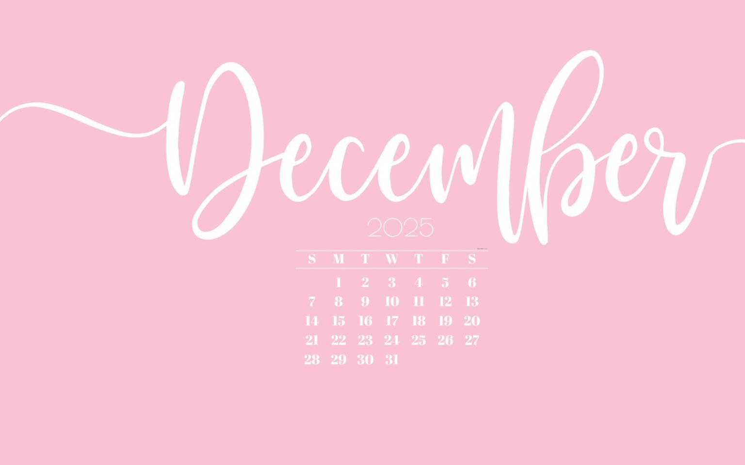 December Desktop Wallpaper - 21 Cute & Free December 2025 Calendar ...