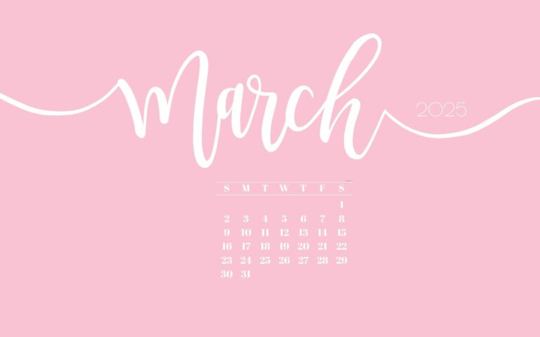 March Desktop Wallpaper - 21 Cute & Free March 2025 Calendar Backgrounds