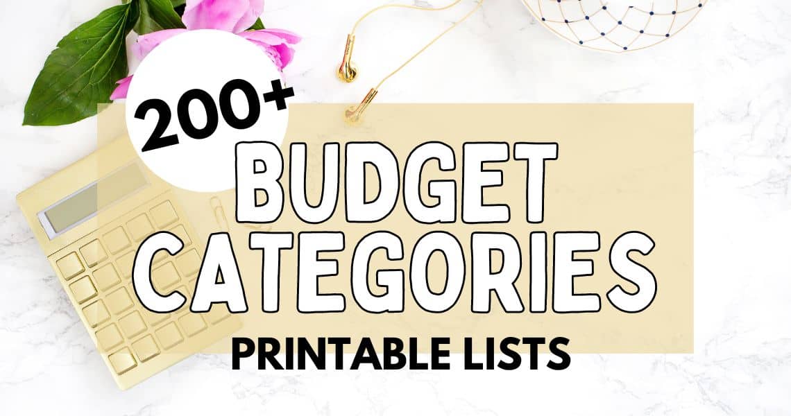 200+ Budgeting Categories + Budget Categories List PDF