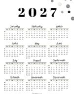 Week numbers for 2027 - What week is it? | SaturdayGift