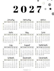 Week numbers for 2027 - What week is it? | SaturdayGift